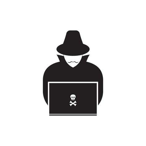 Hacker Icon Logo Vector Background Hacker Logo Vector Logo Hacker Art