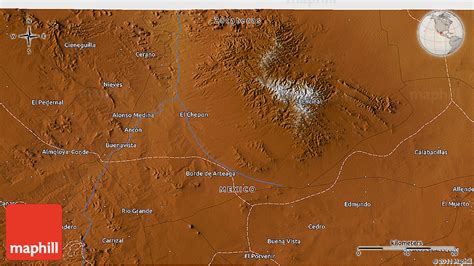 Physical 3d Map Of Río Grande