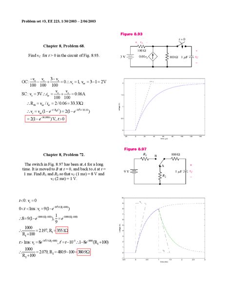 solved assignment for electrical circuits ee 223 docsity
