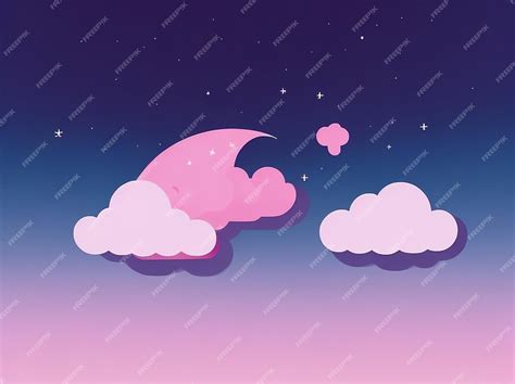 Premium Ai Image Ruby Sky Reverie A View To The Night Sky With White