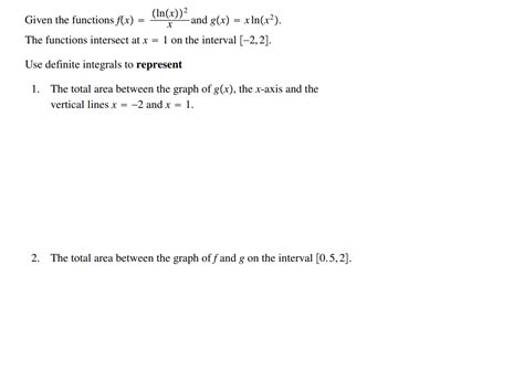 Solved Ln X Given The Functions F X And G X X Chegg Com