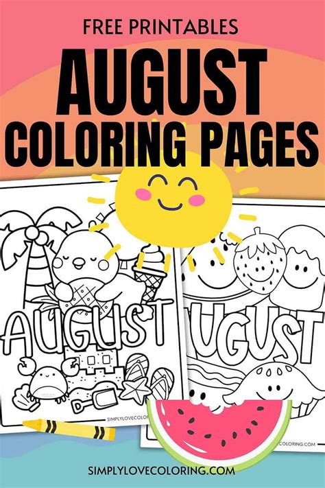 August Coloring Pages Free Pdf Printables Simply Love Coloring