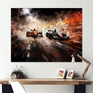 Designart Formula One Speed Car Speedway Fury Iii Race Tracks Black