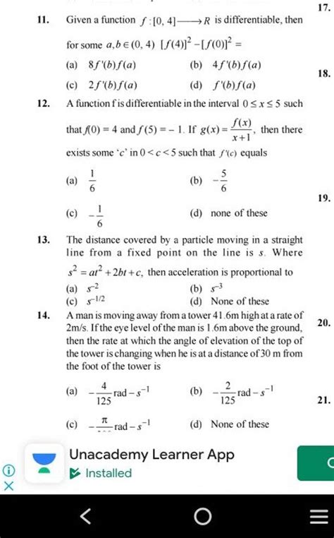 The Distance Covered By A Particle Moving In A Straight Line From A Fixed