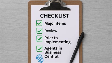 Pre Agent Implementation Checklist For Business Central