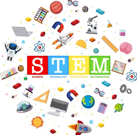 Colourful Stem Education Text Icon 3176886 Vector Art At Vecteezy