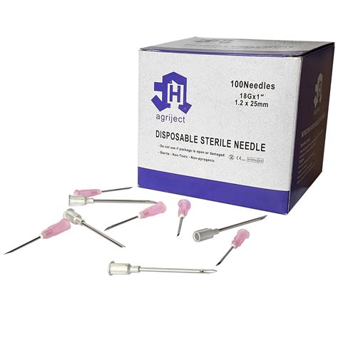 Agriject Disposable Needles 18g X 1 100 Pack