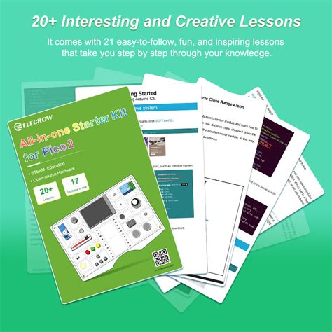 Pico 2 Starter Kit 17 Sensors And 21 Coding Lessons All In One Board