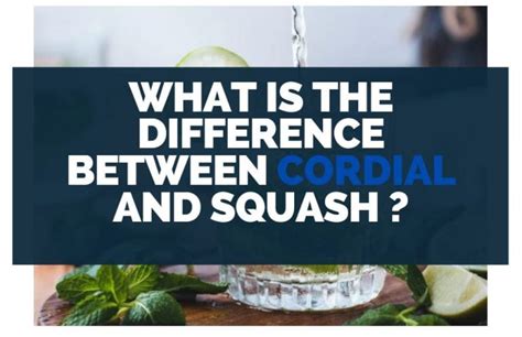 What Is The Difference Between Squash And Cordial