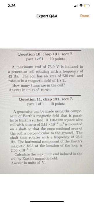 Solved A Maximum Emf Of 760 V Is Induced In A Generator