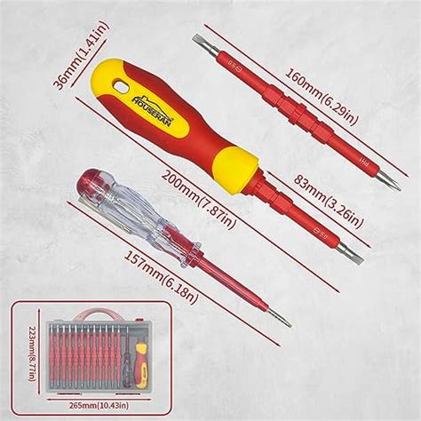 Insulated Screwdriver Houseran 26 Pcs Screwdriver Set Magnetic Tip