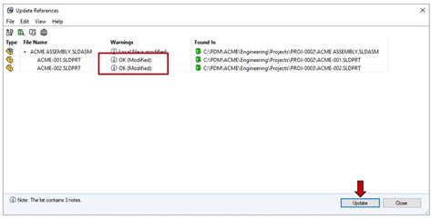 solidworks updating file references in pdm