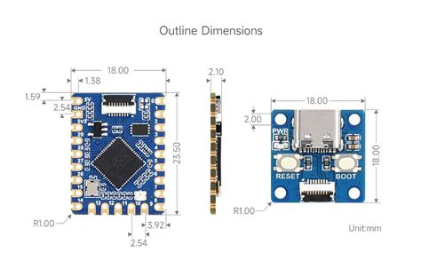 Waveshare Rp2040 Tiny Development Board Raspberry Pi