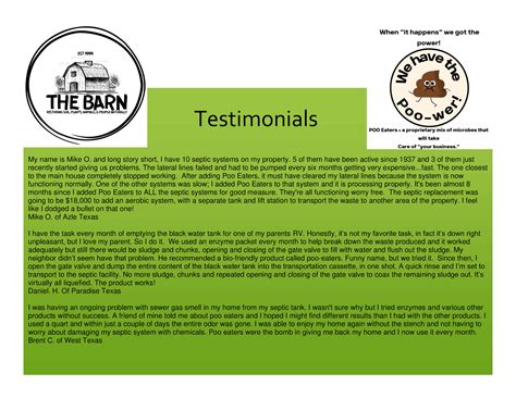 Microbes For Septic And Rv The Barn