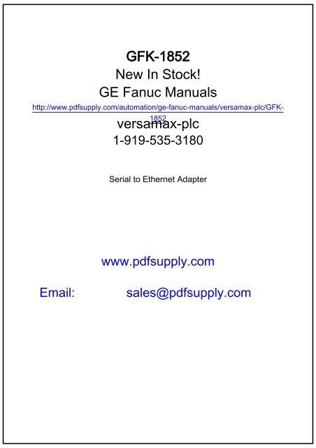 Ge Fanuc Versamax Programming Cable Yesluda