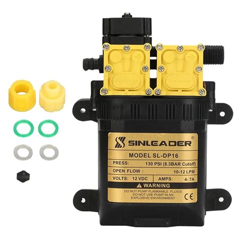 고압 농업용 전기 워터 펌프 분무기 듀얼 코어 전력 펌프 자동 및 역류 12v 220v 7a 130psi 10lmin