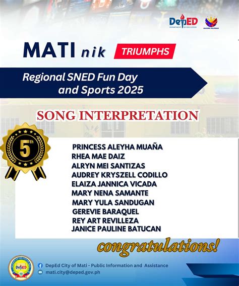 Deped City Of Mati Public Information And Assistance