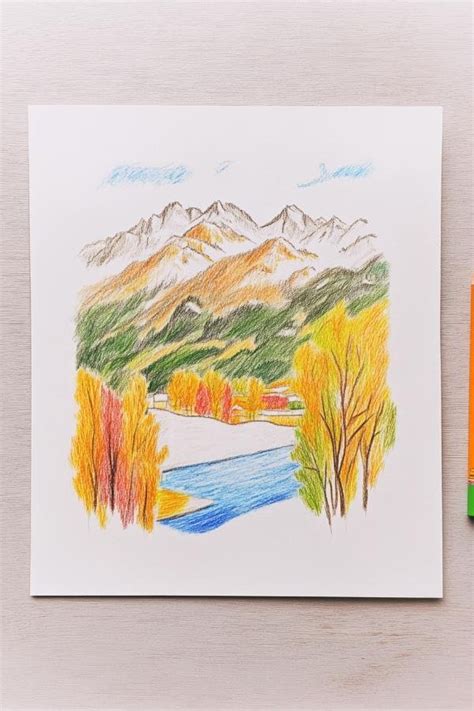 26 Colored Pencil Drawing Landscape Ideas To Inspire Your Next Artwork