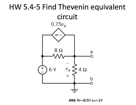 Solved Find Thevenin Equivalent Circuit