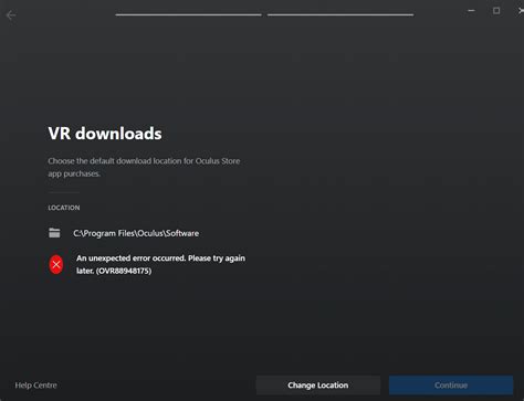 stuck at vr downloads when setting up oculus pc app r oculus