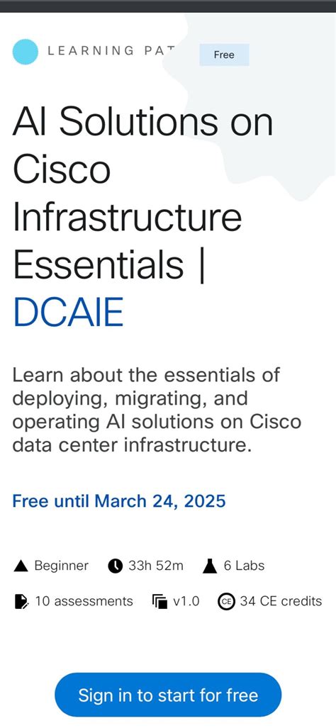 who doesn t love free cisco ce credits and on a good topic to boot