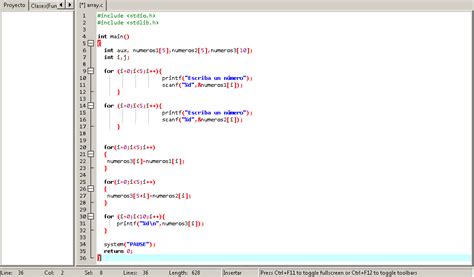 aprendiendo listas y tablas arrays programación en c
