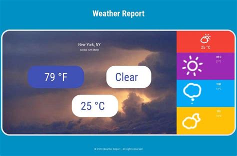 Entry 6 By Santoshsinh For Simple Weather Page Using Html And Css