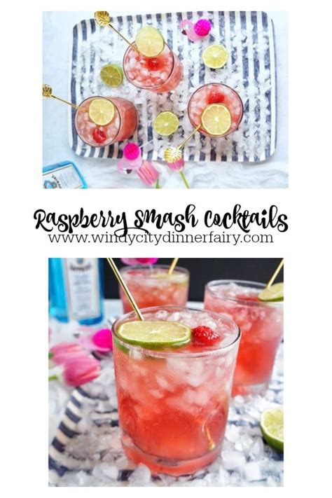 Raspberry Smash Cocktails