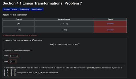 Solved Section 41 Linear Transformations Problem 7