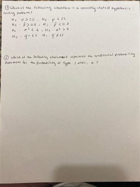 solved correctly stated hypothesis ③ which of the following