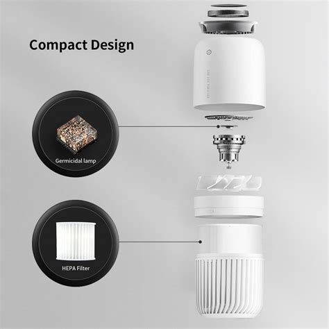 Пречиствател за въздух За кола Hepa филтър Uv стерилизация Сензор за качество на въздуха