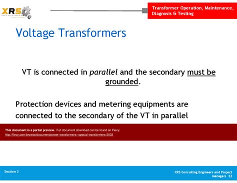 Power Transformers Special Transformers PPT Slide Deck