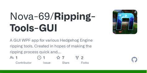 GitHub Nova Ripping Tools GUI A GUI WPF App For Various Hedgehog Engine Ripping Tools