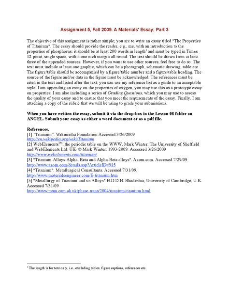 Assignment 5 The Properties Of Titanium Matse 081 Docsity