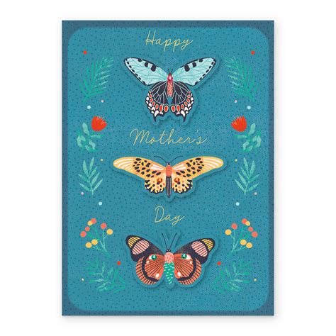 Personalised Editable Butterflies Mothers Day Card Hallmark Uk