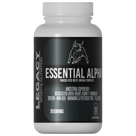 Essential Alpha Grass Fed Beef Organ Complex Legacy Sports Nutrition