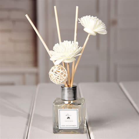 Niuredltd Reed Oil Diffusers With Natural Sticks Glass Bottle And