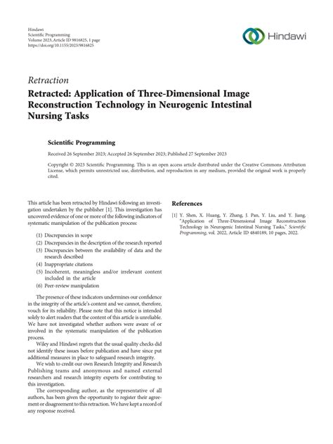Pdf Retracted Application Of Three Dimensional Image Reconstruction Technology In Neurogenic