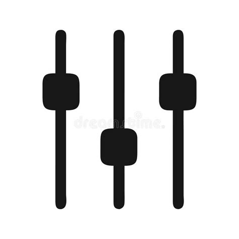 Icon User Interface Sliders Line Art Stock Vector Illustration Of