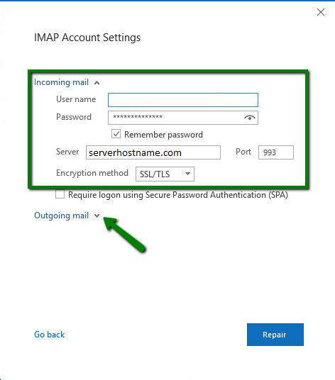 Configure An Imap Account In Microsoft Outlook 2019 Exabytesmy Malaysia Support Portal