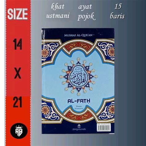 Jual Mushaf Alquran Al Fath Sedang Ustmani Shopee Indonesia
