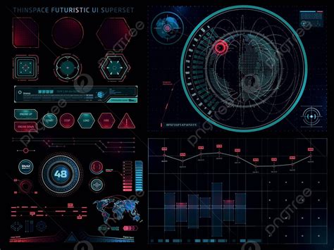 Futuristic Sci Fi Modern User Interface Set Space Button Concept Vector
