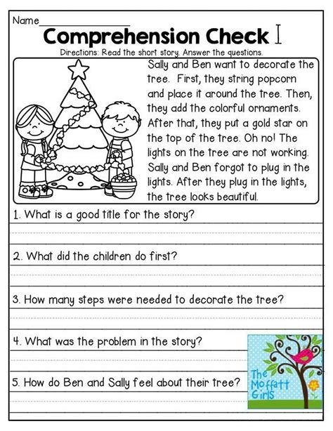Worksheets Printable Reading Comprehension Worksheet Pdf Ronald