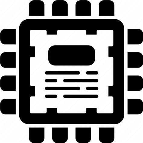 Processor Chip Circuit Microprocessor Motherboard Icon Download