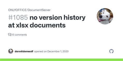 No Version History At Xlsx Documents · Issue 1085 · Onlyoffice