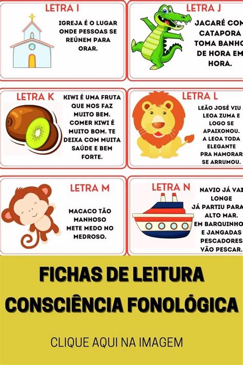 Fichas De Leitura Para Imprimir Textos Para Leitura Alfabetização