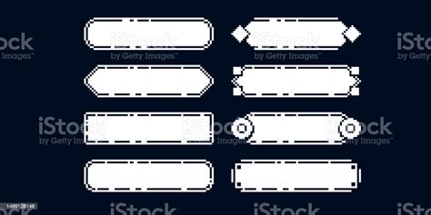 픽셀 아트 복고풍 플랫포머 스타일의 빈 게임 사용자 인터페이스 프레임 0명에 대한 스톡 벡터 아트 및 기타 이미지 0명 1990 1999 년 Brand Name