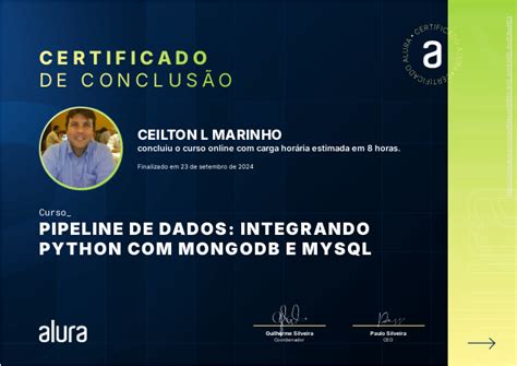 Ceilton Marinho On Linkedin Ceilton L Marinho Curso Pipeline De Dados Integrando Python Com