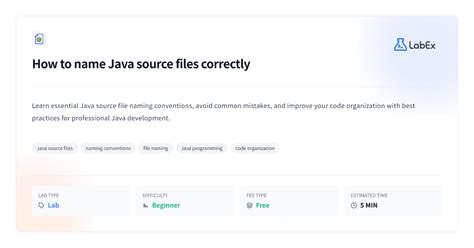 How To Name Java Source Files Correctly Labex