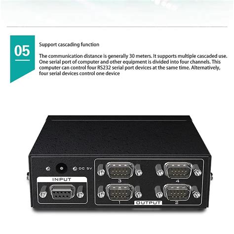 Mt Rs104 Active Serial Rs232 Splitter 1 To 4 Rs232 Bi Direction Switcher Splitter 4 To 1 With